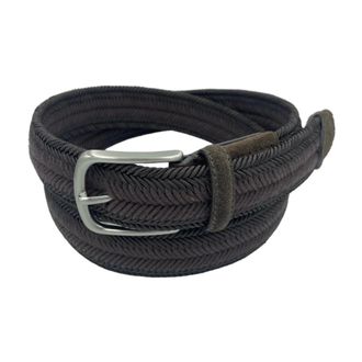 Paolo Vitale Ceinture &Eacute;lastique Tress&eacute;e - Homme - Accessoires - Brun - Taille: 85 CM