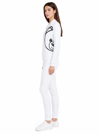 Moschino Womens Sweatshirt White Apparel - Knitwear-Sweatshirts