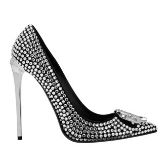 Philipp Plein Strass High Heels Decollete Gothic - - Shoes - Damen - Schwarzk - 37 EU