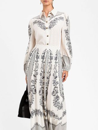 Twinset Chemise en viscose &agrave; imprim&eacute; floral et &agrave; pois