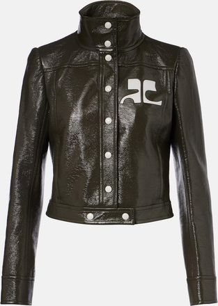 Courr&egrave;ges Courr&egrave;ges Beschichtete Jacke aus einem Baumwollgemisch