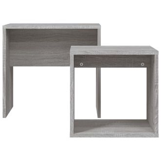 Generic Couchtisch-Set, 2-teiliges Nesting-Design mit Offenem Staufach f&uuml;r den Modernen Einsatz Im Wohnzimmer, Schlafzimmer oder B&uuml;ro (Graues Sonoma)