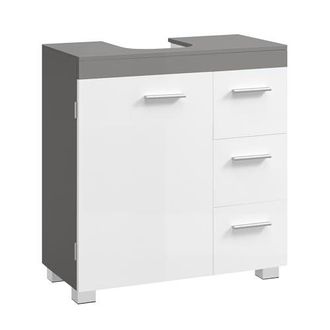 Vasagle Waschbeckenunterschrank, Badezimmerschrank, 3 gro&szlig;e Schubladen, 30 x 60 x 64 cm, Badschrank, 2 F&auml;cher hinter der T&uuml;r, Badezimmer-Unterschrank mit F&uuml;&szlig;e