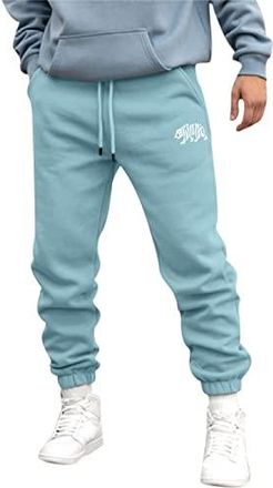 Generic Pantalon de sport d&eacute;contract&eacute; pour homme - Pantalon de chef baggy - Coupe ajust&eacute;e - Coupe droite - Pantalon chino ample - Pantalon de d&eacute;tente r&eacute;gulier