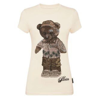 Philipp Plein Femme, Tops, Beige, Taille: 38 FR T-Chemises