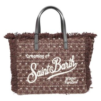 MC2 Saint Barth Sac &agrave; main Colette en tweed - Femme - Sacs - Brun - Taille: ONE Size