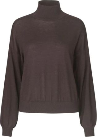 Samsøe & Samsøe Femme, Pulls, Brun, Taille: 38 FR Maillot Couleur Mole