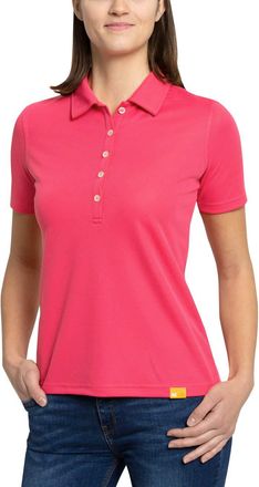 IQ-UV Damen Poloshirt Kurzarm Raspberry L - Sport Poloshirt f&uuml;r Damen mit UPF 50+ UV-Schutz - T&Uuml;V Zertifiziert - funktionales Polo Shirt aus nachhaltigem St