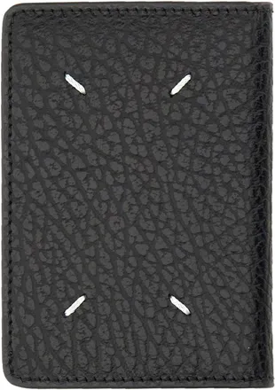 Maison Margiela Cowhide Leather Card Case - Black