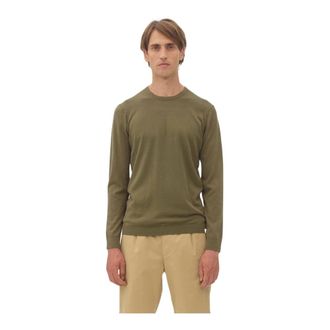 Nowadays Seiden-Rundhalspullover - - Knitwear - Herren - Gr&uuml;n - M
