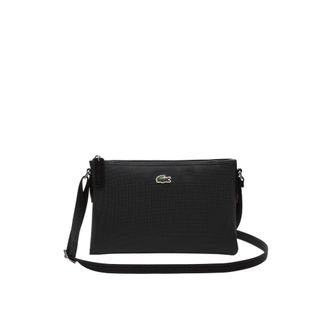 Lacoste Gepr&auml;gte Piqu&eacute; Umh&auml;ngetasche mit Rei&szlig;verschluss - - Bags - Damen - Schwarzk - ONE SIZE
