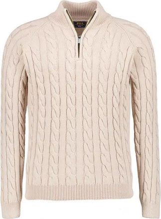 N.Z.A. Herren Pullover beige unifarben