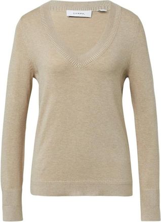 Comma V-Ausschnitt Strickpullover - - Knitwear - Damen - Braun - L
