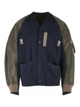 sacai Cardigan - Bleu Fonc&eacute;