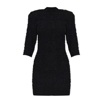 Balmain Figurbetontes Tweed-Kleid - - Dresses - Damen - Schwarzk - S