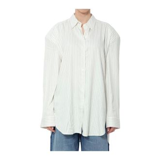 Frankie Shop Femme, Blouses et Chemises, Blanc, Taille: 40 FR Peri Chemise Ray&eacute;e Oversize