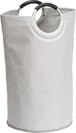 WENKO W&auml;schesammler Mod. Jumbo stabile Multifunktionstasche mit Tragegriffen Faltbarer Shoppingbegleiter 69 l Stauraum Stone Beige Ma&szlig;e 38 x 72 cm