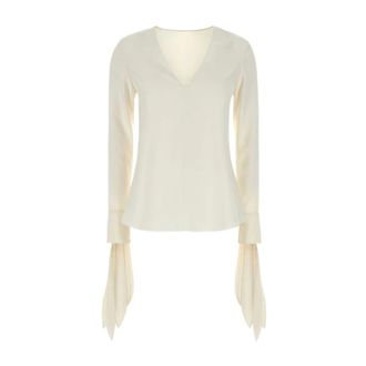 Givenchy Bluse mit Schleifen aus Popeline und 4G-Stickerei - - Blouses & Shirts - Damen - Wei&szlig; - S