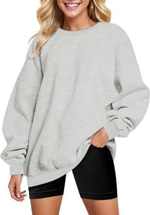 Generic Sweatshirts dautomne surdimensionn&eacute;s pour femmes, col rond, manches longues, v&ecirc;tements tendance tendance country 2025 Y2K confort personnalis&eacute; anime c