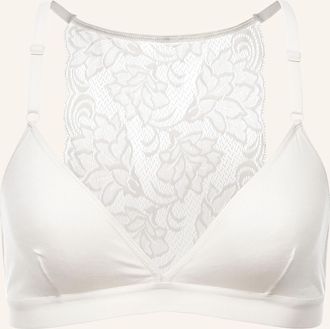 erlich textil Erlich Textil Mathilda Bralette Mit Spitze B&uuml;gellos Aus Modal - Verstellbare Tr&auml;ger weiss