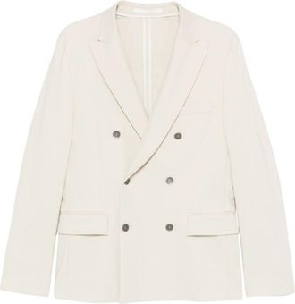 Paolo Pecora Homme, Vestes, Blanc, Taille: L Blazer doppiopetto