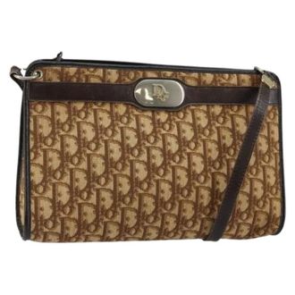 Dior Sac bandouli&egrave;re Trotter Vintage Pre-owned - Femme - Pre-owned - Brun - Taille: ONE Size