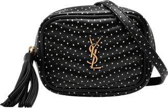 Saint Laurent Sac bandouli&egrave;re en cuir &agrave; pois Pre-owned - Femme - Pre-owned - Noir - Taille: ONE Size