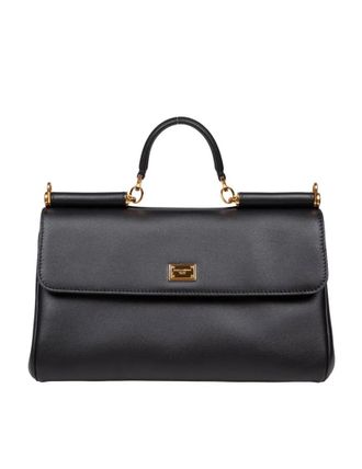 Dolce & Gabbana Crossbody Bags - Vintage My Sicily Bag In Black Leather - Gr. unisize - in Schwarz - f&uuml;r Damen