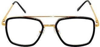 SeeMe Lunettes VUE Homme & Femme Rectangle Pilote Luxury Aviateur Doré Or Noir Métal