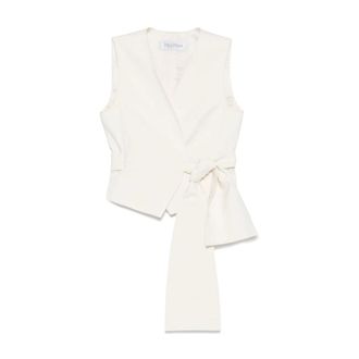 Max Mara Femme, Vestes, Blanc, Taille: 38 FR Pull Blanc en Soie & Nylon