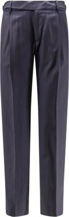Dolce & Gabbana Homme, Pantalons, Bleu, Taille: XL Pantalon en Laine Vierge &agrave; Rayures