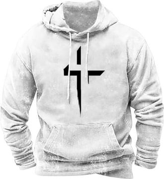 Generic Sweat &agrave; capuche &agrave; manches longues pour homme - Sweat &agrave; capuche doux - D&eacute;contract&eacute; - Sweat de sport tendance - Printemps - Automne - Avec poche kangour