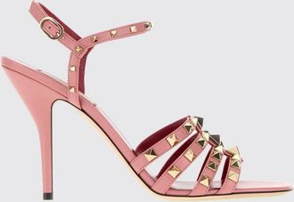 Valentino Garavani Sandales Rockstud &agrave; talons hauts en cuir de veau