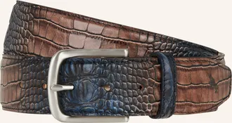 Lindenmann Lindenmann Lederg&uuml;rtel blau