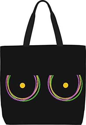 Generic Sac Fourre-Tout Joyeux Mardi Gras! Dr&ocirc;le Sac &Agrave; Provisions Avec Poign&eacute;es R&eacute;utilisable Sacs En Toile &Eacute;paule, Pour &Eacute;cole, Filles, Voyage, Femmes