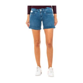 La Martina Denim Shorts mit Besticktem Design - - Shorts - Damen - Blau - W27