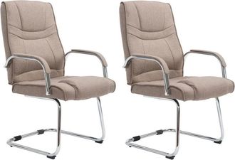 Clp 2er Set Freischwinger Attila Stoff taupe