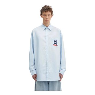 J.W.Anderson Hemd mit Fensterstickerei - - Shirts - Herren - Blau - L