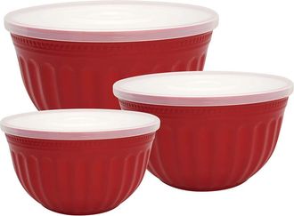 Green Gate Schüssel, Aufbewahrungsdose - Alice - Kunststoff - rot - 3er Set