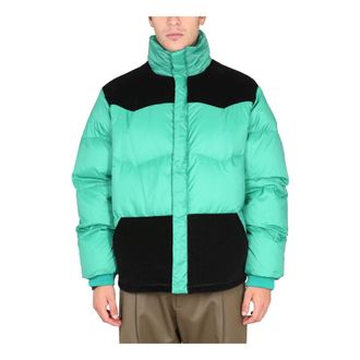 Marni Piumino Bicolore con Logo - - Jackets - Herren - Gr&uuml;n - L