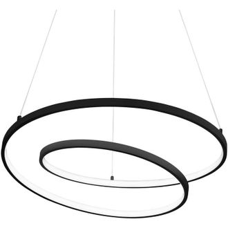 Ideal Lux Ideal Lux - oz Dimmable Swirl 60cm Plafonnier led Int&eacute;gr&eacute; Noir, 3000K