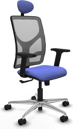 Piqueras y Crespo Programmierstuhl mit 2D-Armlehnen, h&ouml;henverstellbarer Lendenwirbelst&uuml;tze und festem Kopfteil, ausgestattet mit Sincro 3 Positionen und Schneideschaum,