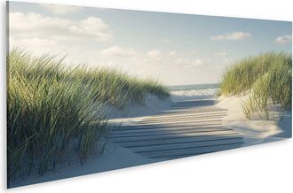 Islandburner Bild auf Leinwand Weg durch die Dünen zum Meer Bilder Wandbilder Poster