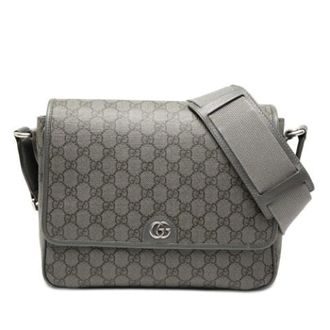Gucci Sac bandouli&egrave;re en toile Pre-owned - Femme - Pre-owned - Gris - Taille: ONE Size