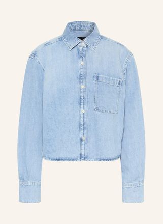 7 For All Mankind Jeansbluse Ivy Mit Leinen blau