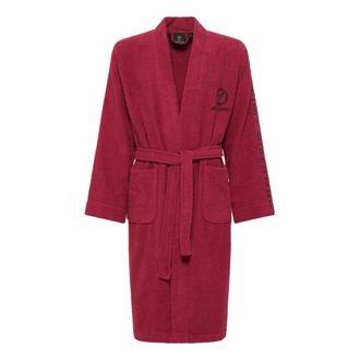 Carlo Colucci Kimono-Stil bestickter Bademantel - - Nightwear & Lounge - Herren - Rot - S