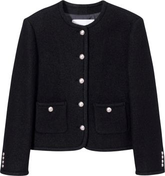 Dunst Klassischer Tweed-Blazer - - Jackets - Damen - Schwarzk - S
