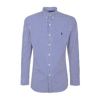 Polo Ralph Lauren Homme, Chemises, Bleu, Taille: S Chemise Slim Fit &agrave; Rayures Bengal Bleues et Blanches