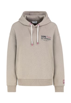 Sublevel Damen Hoodie mit schr&auml;gen Eingrifftaschen Kapuze beige XL