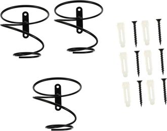 Cabilock 3 St&uuml;ck Wandmontiertes Weinflaschenhalter aus Hochwertigem Eisen Spiralf&ouml;rmiges Weinregal Rostfrei Platzsparend f&uuml;r Zuhause Bar Restaurant und Weinkel